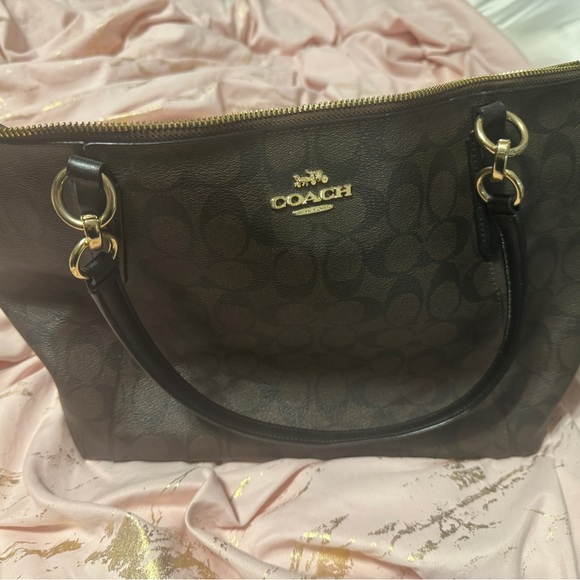 Coach | Bags | Coach Brown Classic Tote Bag With Gold Accents | Poshmark